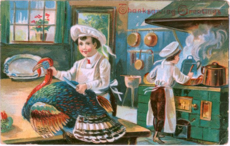 See 40 antique Thanksgiving postcards people sent back in the early ...