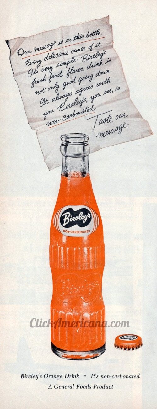 Bireley's & Nesbitt's orange soft drinks from the 1950s - Click Americana