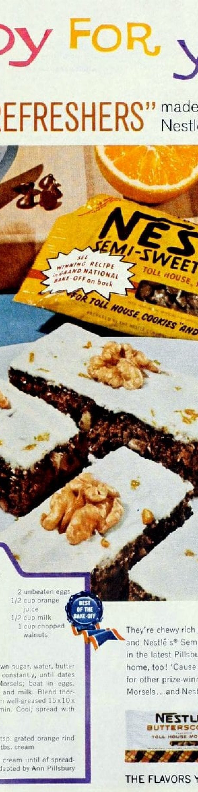 Chocolate refreshers brownies (1960) - Click Americana