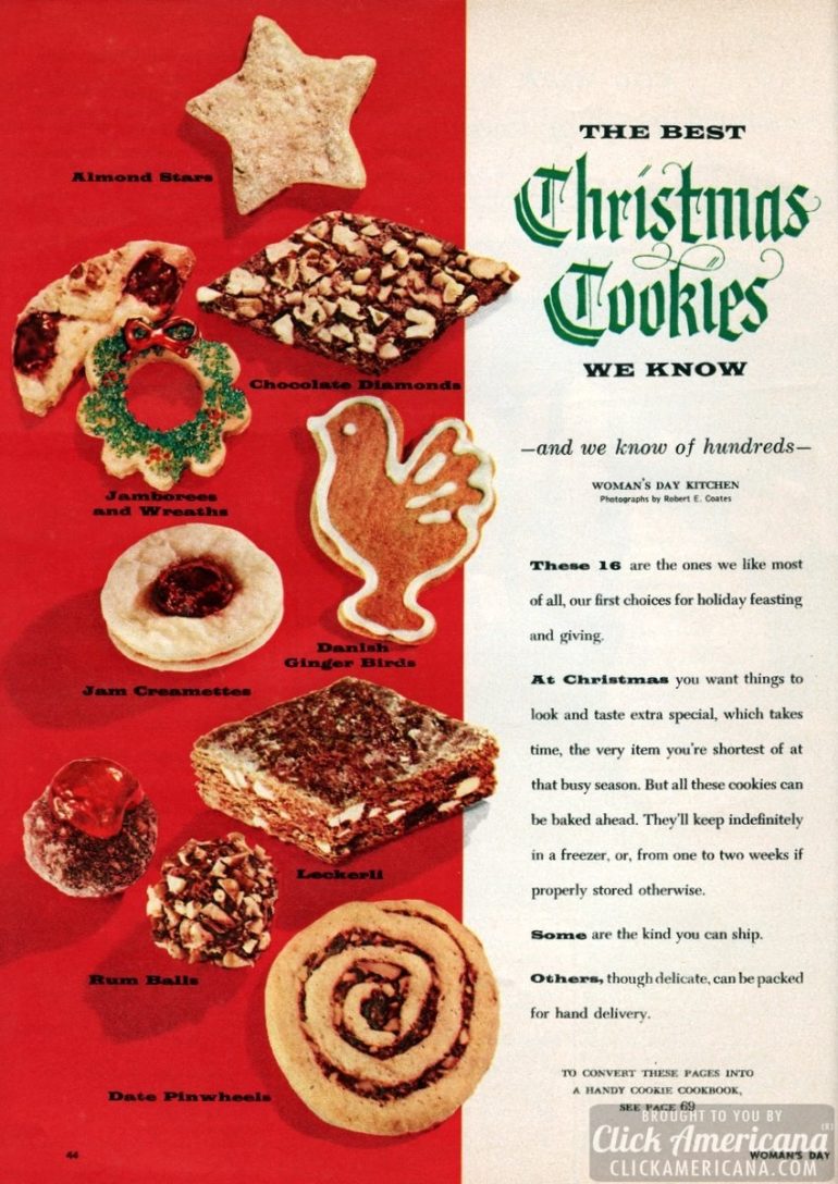 A collection of classic Christmas cookies from the '50s - Click Americana