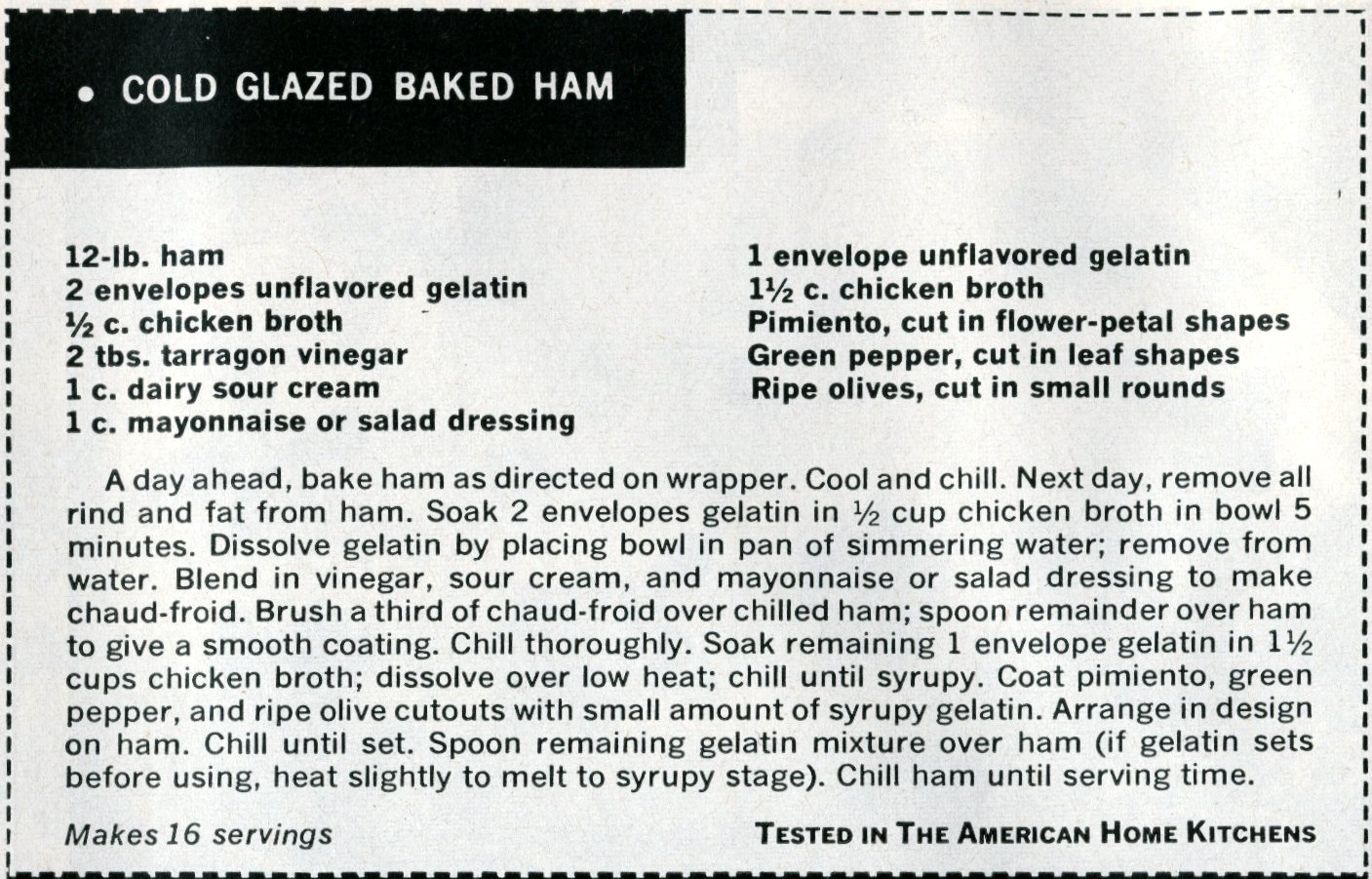 Baked ham gets a stunning retro makeover with this genius 1965 glazing ...