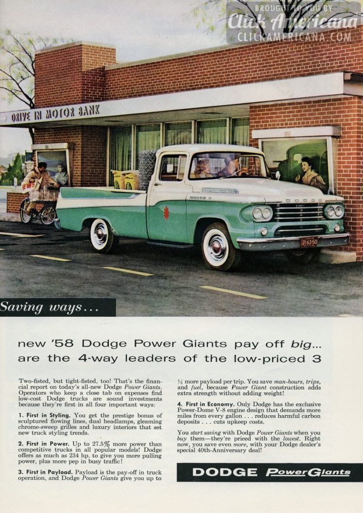 '58 Dodge Power Giants: Big work pickup trucks - Click Americana