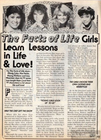 About 'The Facts of Life' TV show & stars - plus the theme song ...
