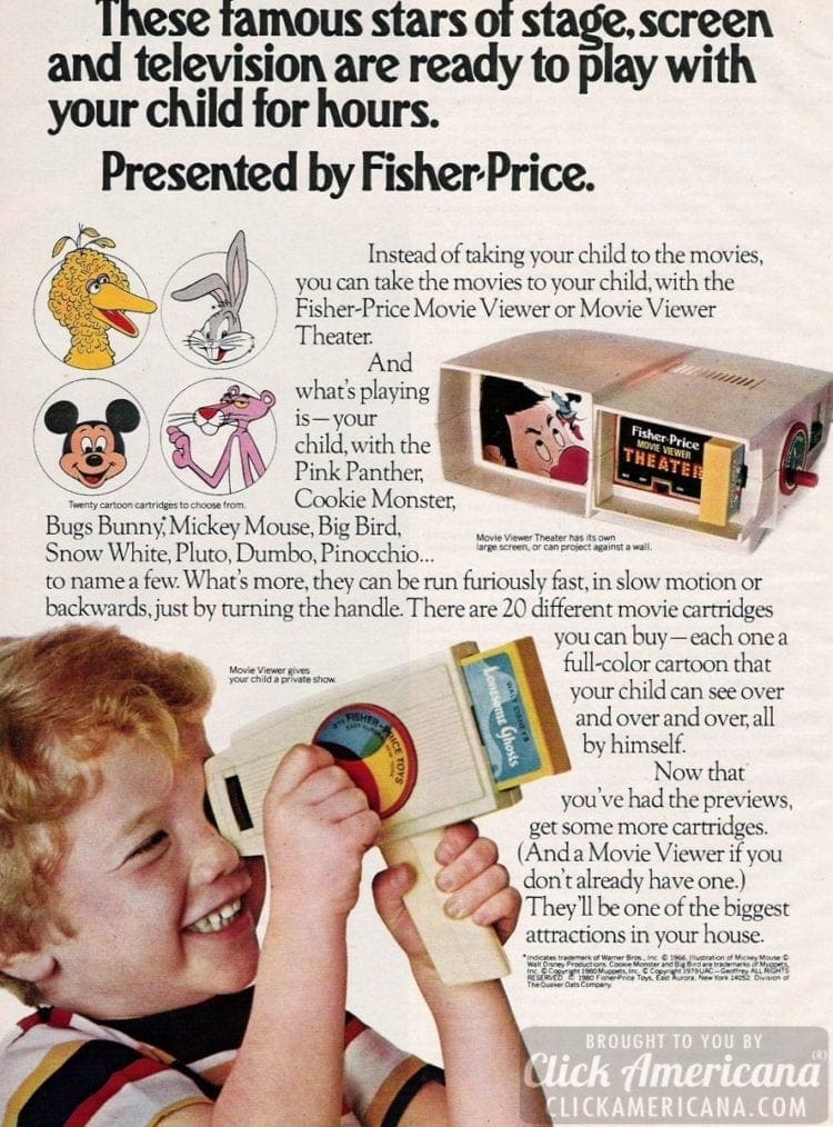 Fisher-Price Movie Viewer toys from the '70s let kids turn a handle to ...