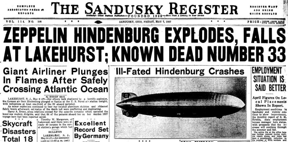 How the infamous Hindenburg zeppelin crashed & burned: 'Oh, the ...