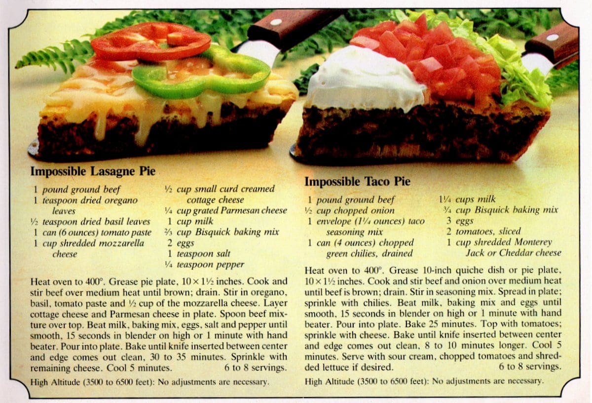 The Impossible Pie recipe book: 12 easy dinner recipes & desserts from ...