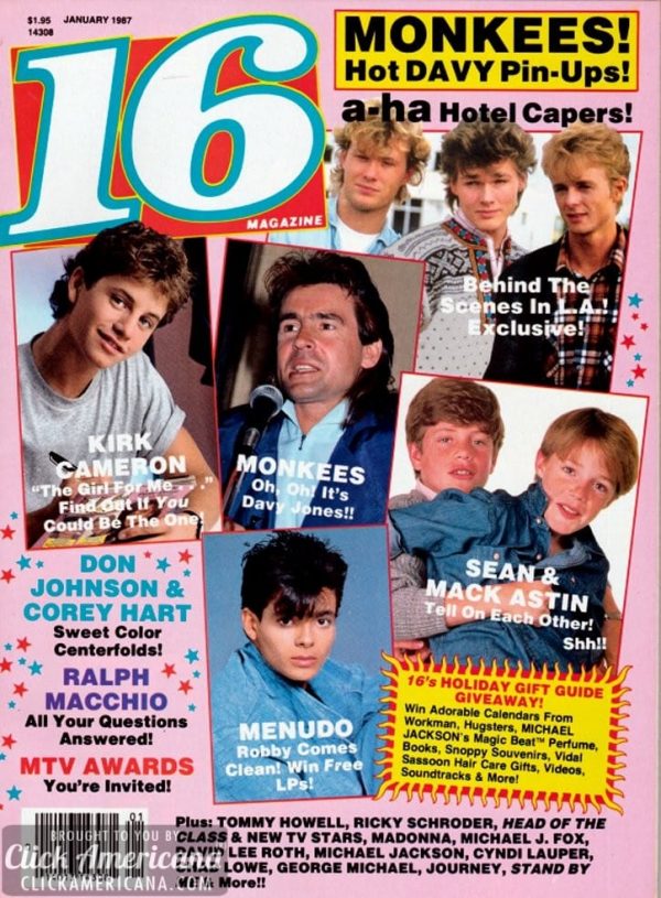 16 Magazine in the 1980s tracked the most popular teen heartthrobs ...