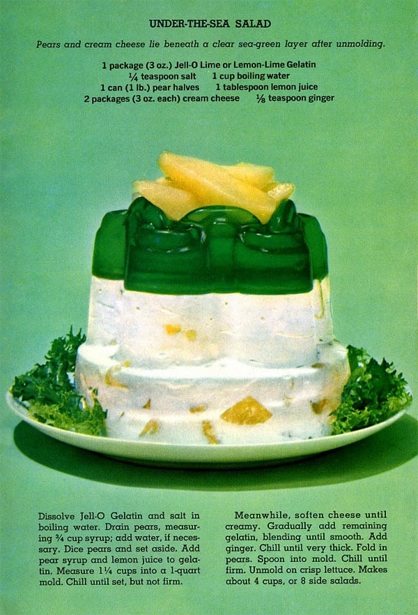 Under the sea Jell o Salad Recipe 1963 Click Americana