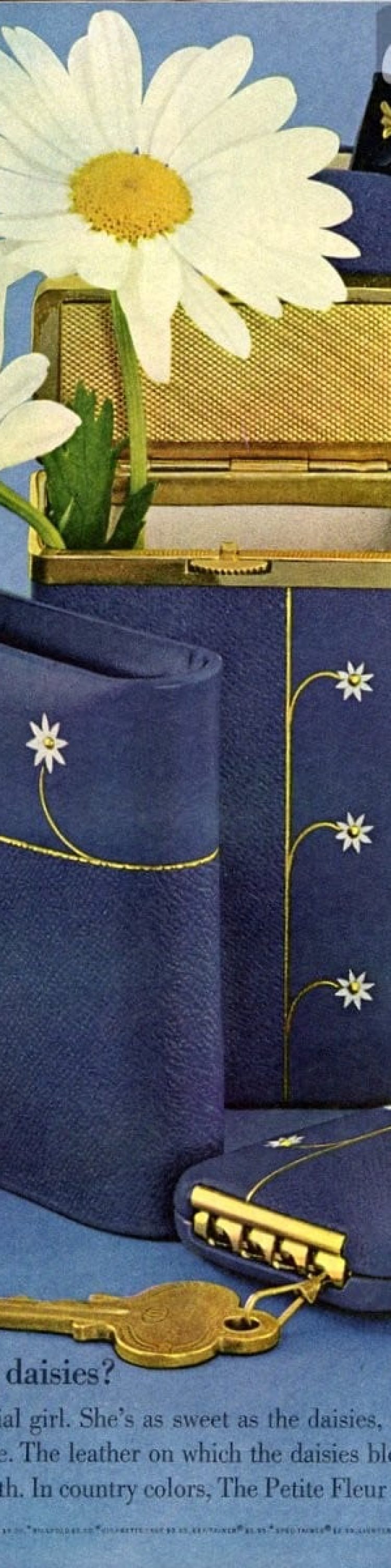 Daisies & sea shells: Lady Buxton wallet sets (1961-62) - Click Americana