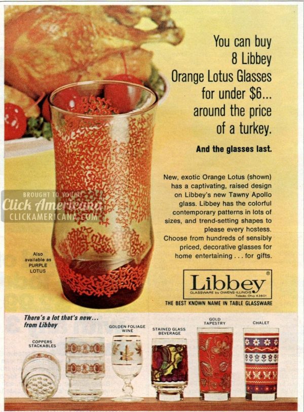 Remember 1970s Libbey glasses, with groovy retro patterns & styles ...