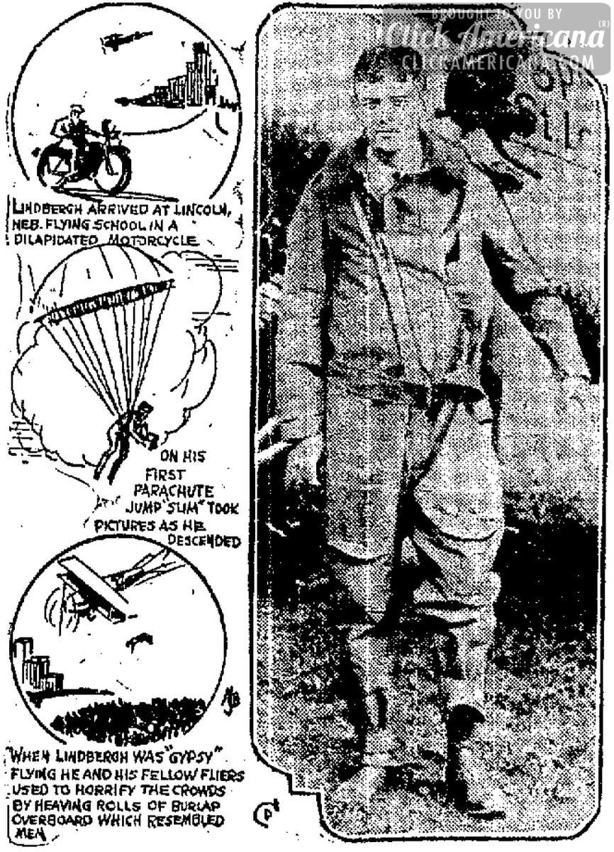 Charles Lindbergh's life story, to age 25 (1927) - Click Americana