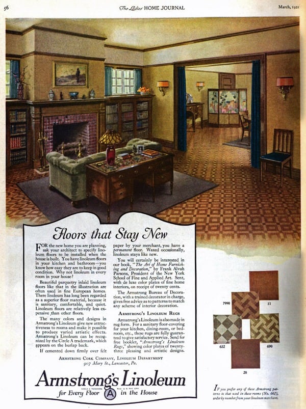 1940s Living Room Linoleum