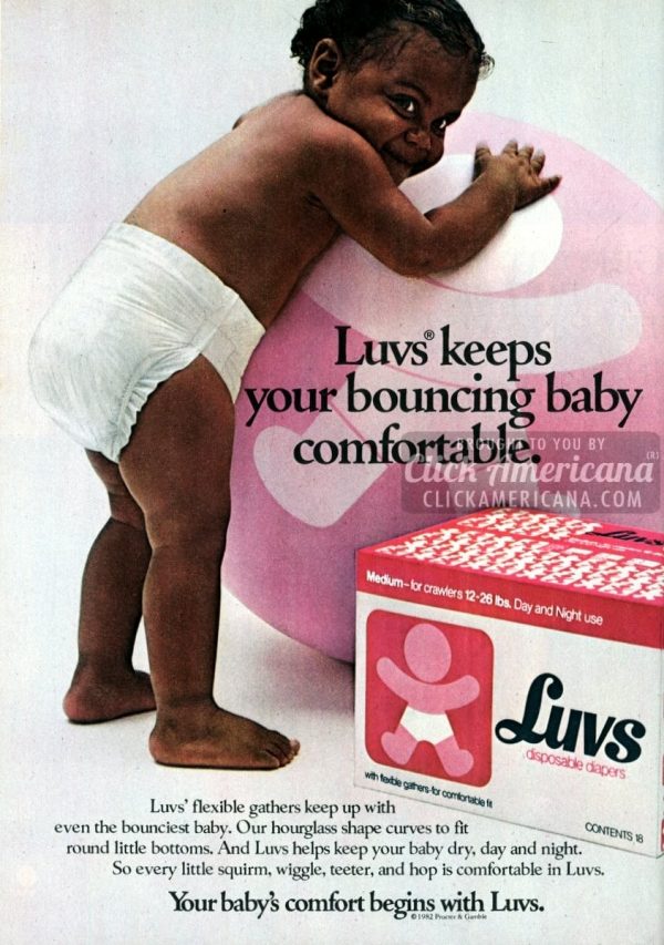 Vintage disposable diaper ads: Huggies, Pampers, Luvs (1980s) - Click ...