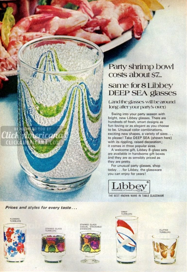 Remember 1970s Libbey glasses, with groovy retro patterns & styles ...