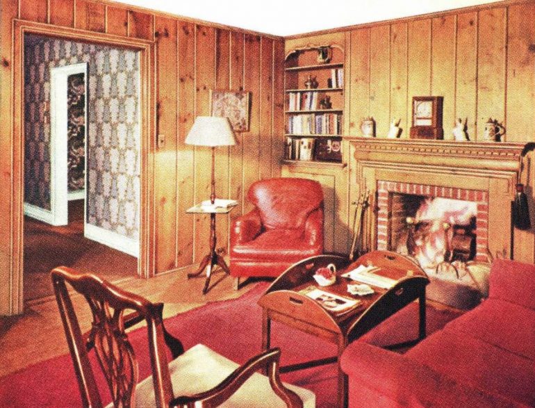 The vintage wall paneling in these 1950s & 1960s homes still works ...