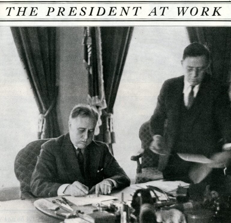 Franklin Delano Roosevelt behind the scenes: Candid moments from a powerful presidency (1935 ...
