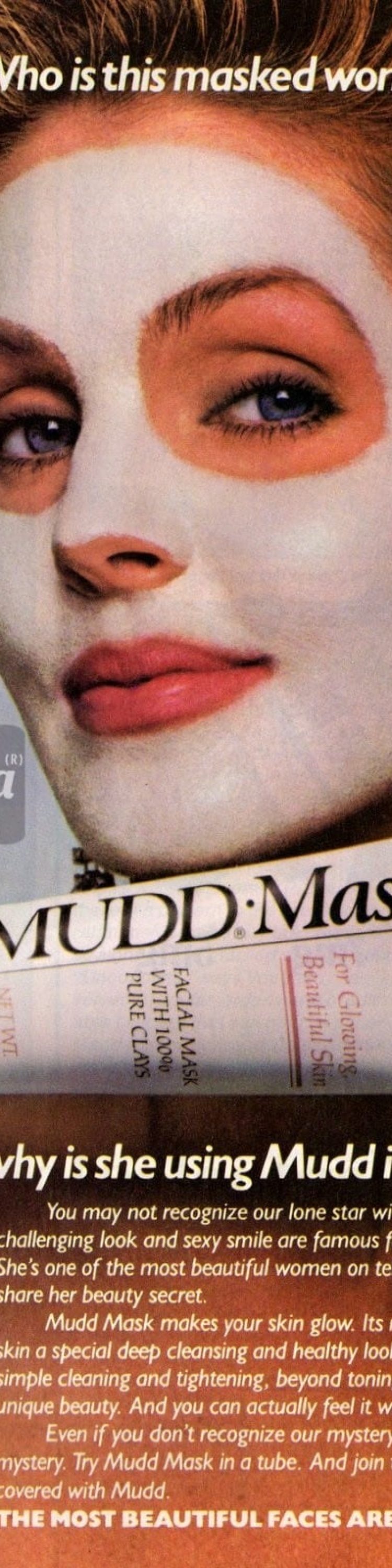 Who is this masked woman? Priscilla Presley for Mudd Mask (1987 ...