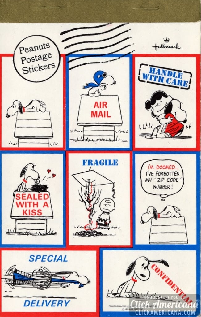 Vintage Snoopy & Peanuts stickers sheets ('70s & '80s) - Click Americana