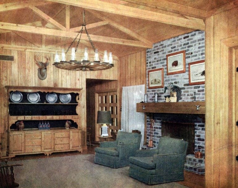 The vintage wall paneling in these 1950s & 1960s homes still works ...