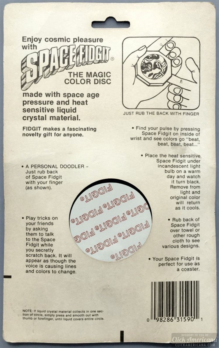 Space Fidgit: The cosmic color-changing disc toy from the '70s & '80s ...