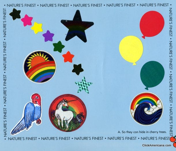 Sticker collector album & vintage ’80s stickers